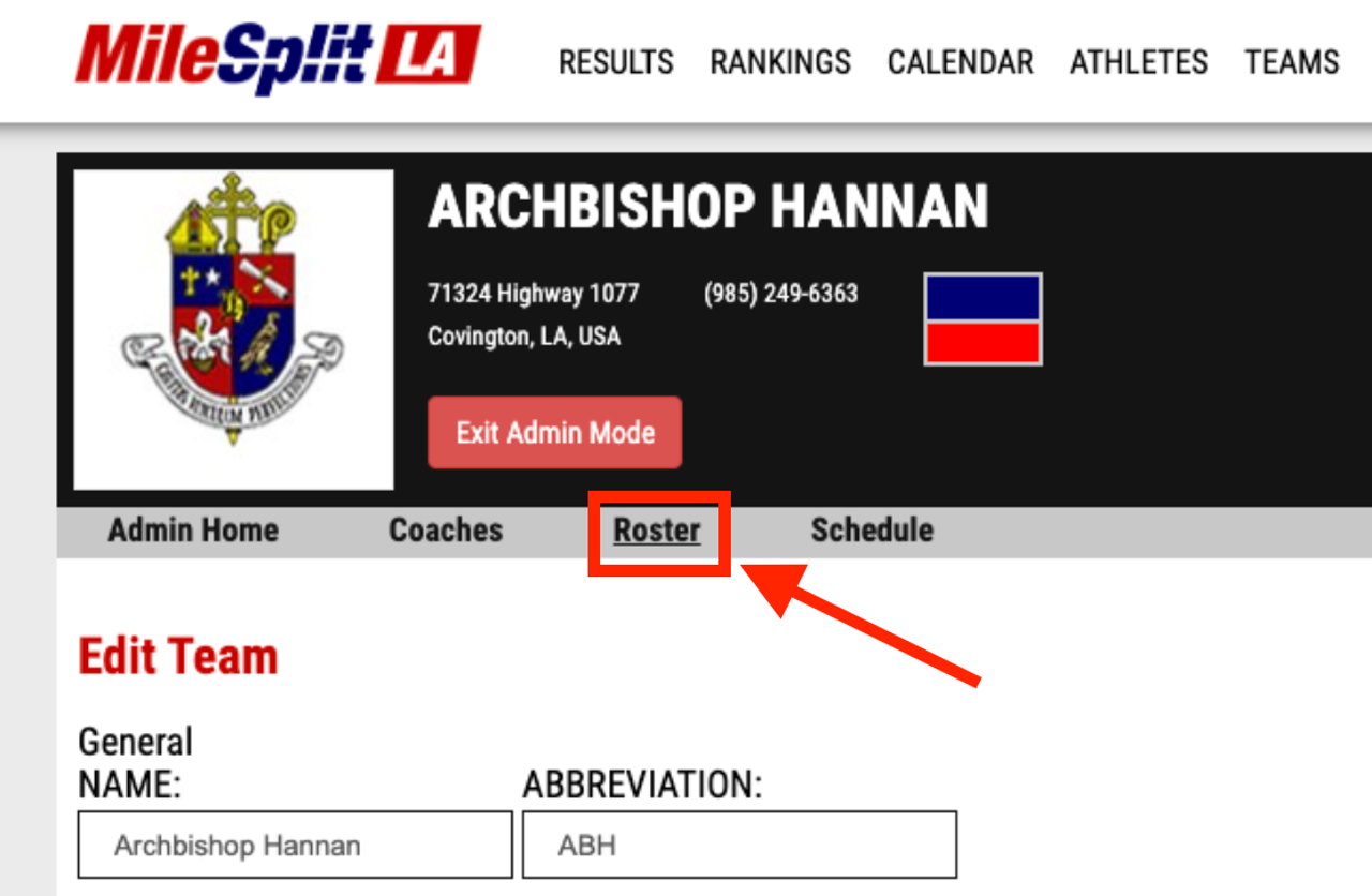 Viewing Athlete Eligibility