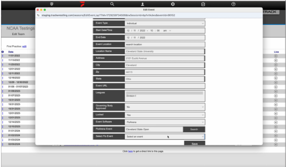 Importing Results from FloArena Event into the OPC