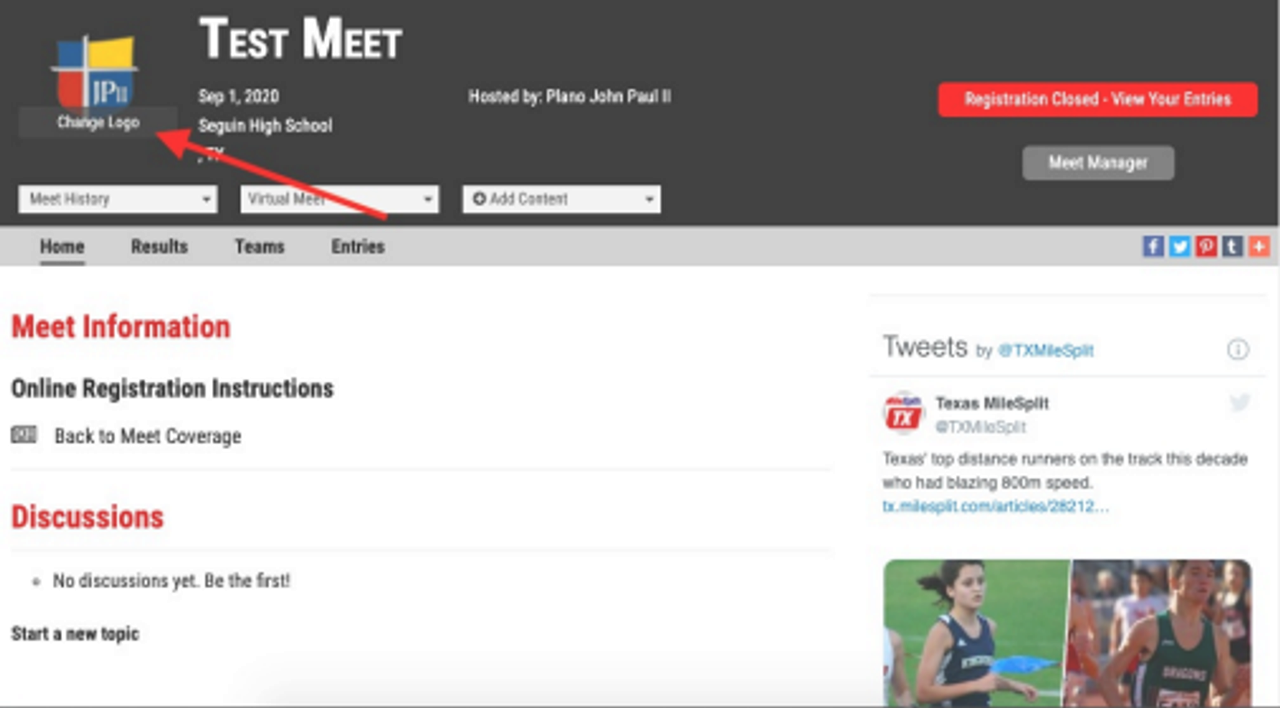 Add/Change a Logo for My Meet